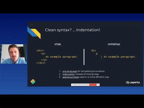 Europython Talk Hypertag An Indented Language For Easy Html