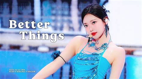 4k 231010 Tma 더팩트 뮤직 어워드 Better Things 에스파 닝닝 직캠 ｜ Aespa Ningning