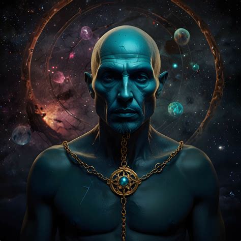 Cosmic Guardian Keeper Of Celestial Secrets Mystical Space Art P