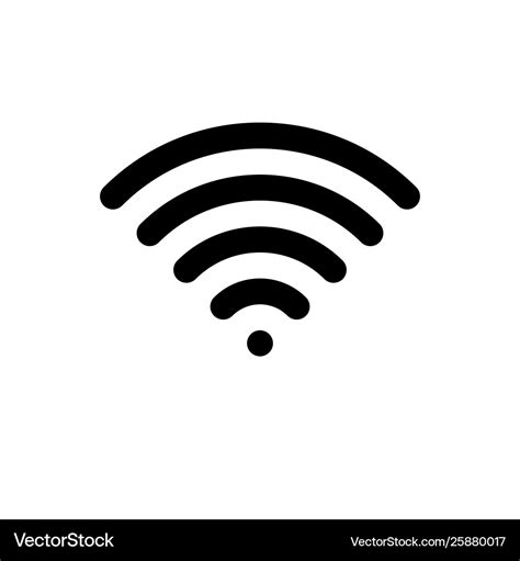 Wifi Symbol Icon Wireless Local Area Networking Vector Image