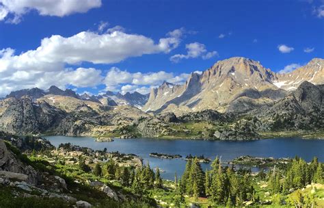 Island Lake 40 Miles Into The Backcountry Of The Wind River Range Of