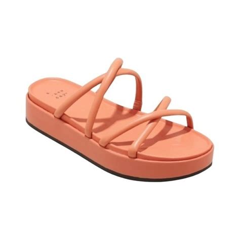 A New Day Shoes Nwt A New Day Womens Apricot Orange Dory Platform Sandals Poshmark