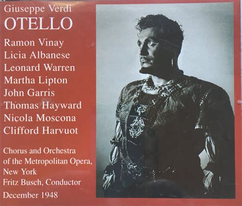 Giuseppe Verdi Ramón Vinay Licia Albanese Leonard Warren Martha