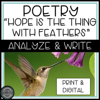 Emily Dickinson Hope Is The Thing With Feathers Poetry Analysis