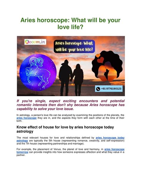 Ppt Aries Horoscope What Will Be Your Love Life Powerpoint