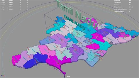 Tamil Nadu India Map Region D Model Geography Political D Model Rigged CGTrader