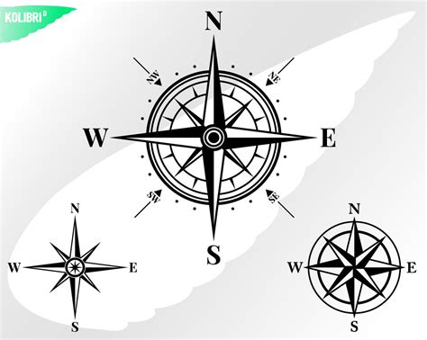 Compass Svg Compass Clipart Compass Rose Svg Nautical Etsy