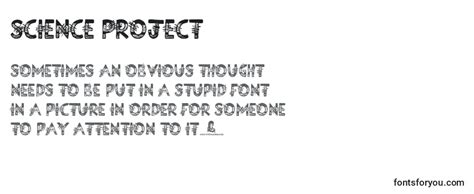 Science Project Font Download For Free Online