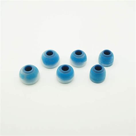 3 Pairs Foam Silicone Eartips Blue
