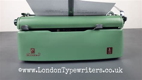 Working 1958 Optima Elite 3 Typewriter New Ribbon Case Made In