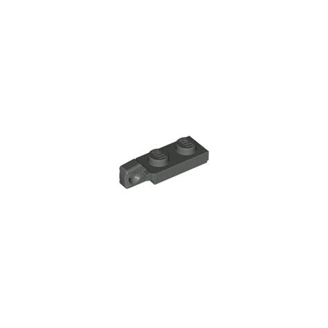 Lego Dark Gray Hinge Plate 1 X 2 Locking With Single Finger On End