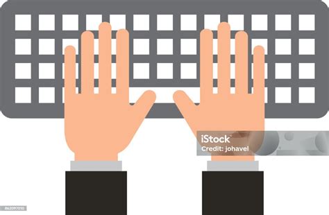 Teknologi Keyboard Kerja Pengetikan Programmer Tangan Ilustrasi Stok