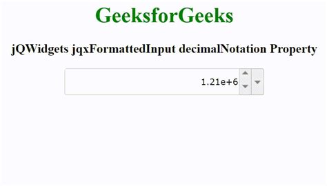 Jqwidgets Jqxformattedinput Decimalnotation
