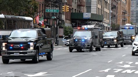 Fbi Convoy Vip Security And Interesting Police Vehicles During Un