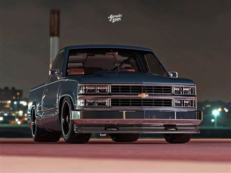 Obs Chevy Pickup Rendered With Tinted Carbon Fiber Body Gm Authority