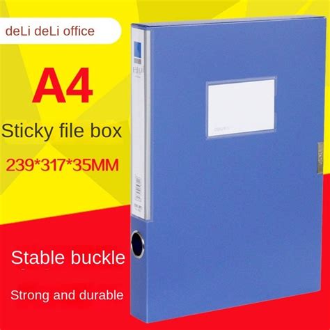 Deli File Box A4 File Box Plastic File Box File Box Storage Box Documentary Box Folder Shopee