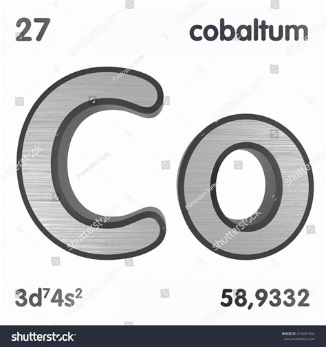 Periodic Table Elements Cobalt 3d Title Stock Illustration 419201002 Shutterstock