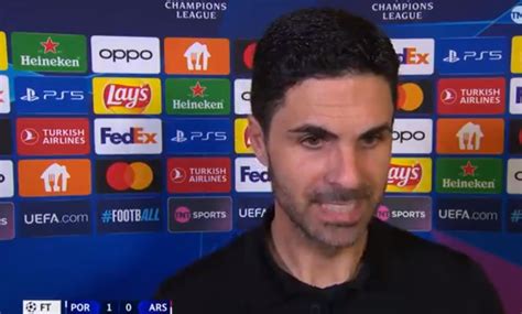 Mikel Arteta deixa ameaça após derrota contra o FC Porto Futebol