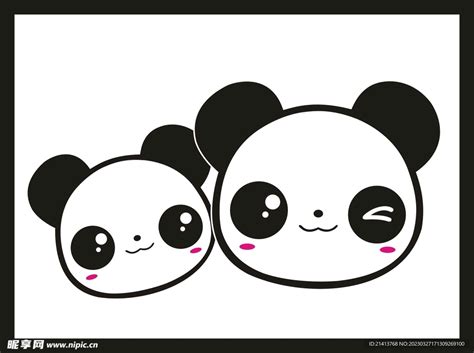 手绘卡通熊猫 设计图 其他 动漫动画 设计图库 昵图网