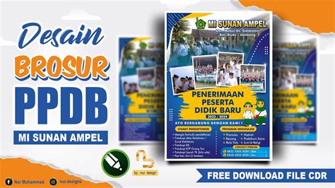 Brosur Ppdb Gratis File Coreldraw Nur Designs Youtube