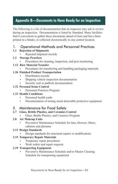 Aib International Consolidated Standards For Inspection Nonfood