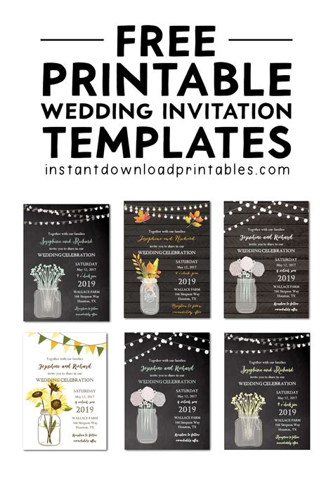 Free Wedding Printables Instant Download Printables