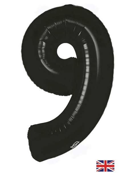 34 Number 9 Black Balloon Its My Party