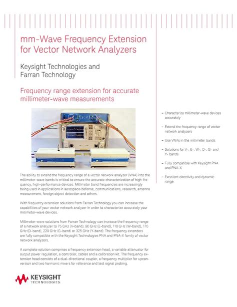 Millimeter Wave Frequency Extension For Vector Network Analyzers Pdf
