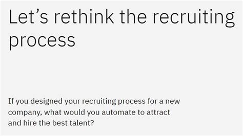 Let S Rethink The Recruiting Process It Pro