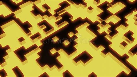 Retro Tetris With Glowing Squares Design Background With Small Dark Squares Moving In