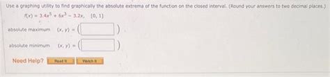 Solved Use A Graphing Utility To Find Graphically The