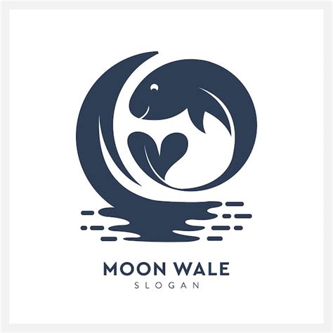 Premium Vector Creative Whale Logo With Moon