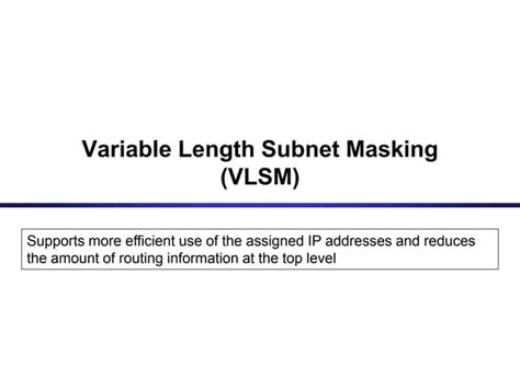 vlsm 1 ppt