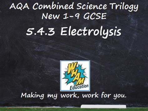 AQA Combined Science Trilogy Electrolysis Teaching Resources
