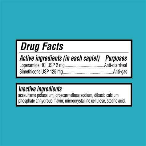Primary Health Loperamide And Simethicone Tablets 2 Mg 125 Mg 18 Count