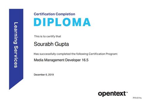sourabh gupta on linkedin acheron opentext certification mediamanagement successfully