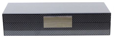 Addison Ross Lacquered Box Carbon Fibre Lacquer And Silver