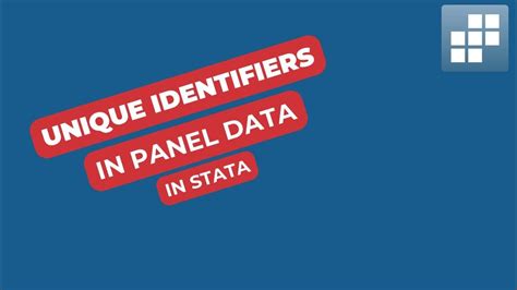Unique Identifier In Panel Data Stata Tutorial Youtube