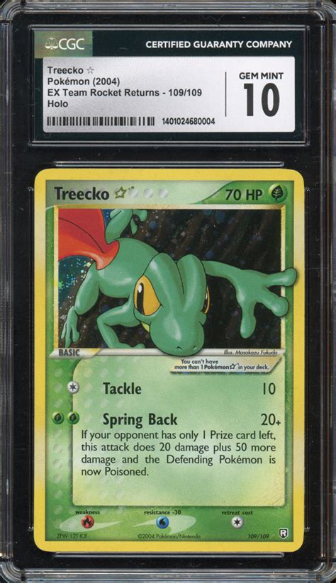 Cgc 10 Gold Star Treecko Rare Candy