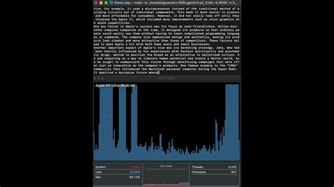 Guanco 65 Billion Parameter Model On M1 Ultra Gpu Youtube