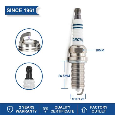 TORCH จีนเดิม Kh6riu-11 อิริเดียมหัวเทียนสำหรับมิตซูบิชิ นิสสัน เปอโย ...