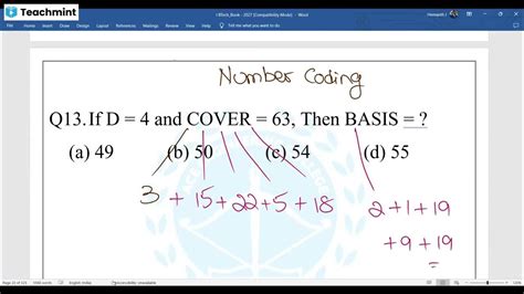 Number Coding And Mathematical Coding Youtube