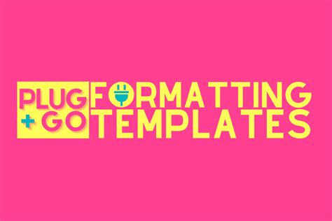 Course Plug N Go Formatting Templates Eevijones