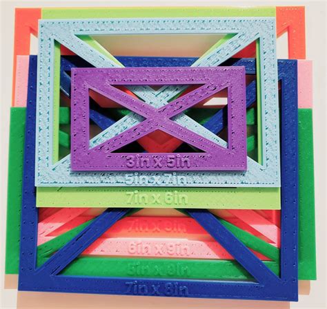 Rectangular Template Set Sewing Templates Mask Pattern Etsy