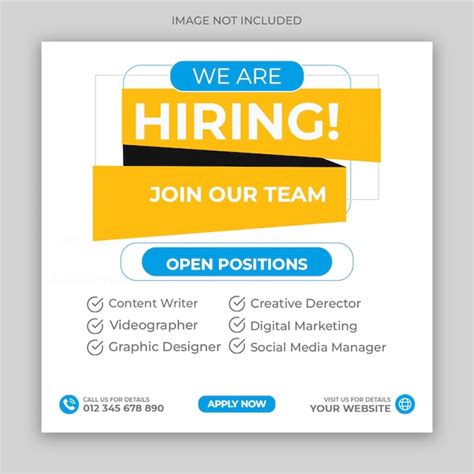 Premium Psd Hiring Social Media Post Or Web Banner Template