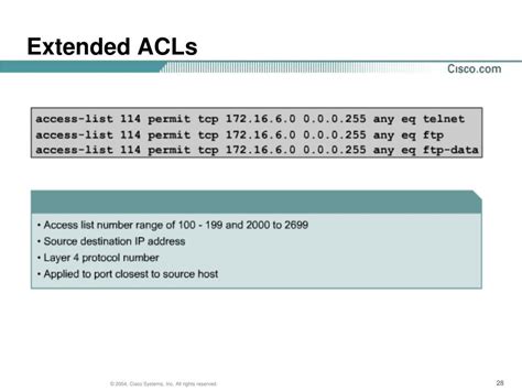 Ppt Chapter Intermediate Tcp Ip Access Control Lists Acls