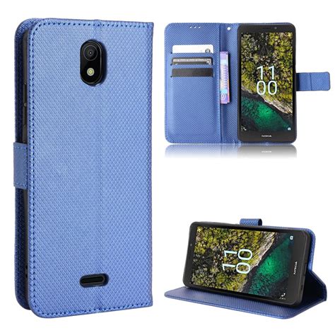 For Nokia C100 Diamond Texture Leather Phone Case Blue