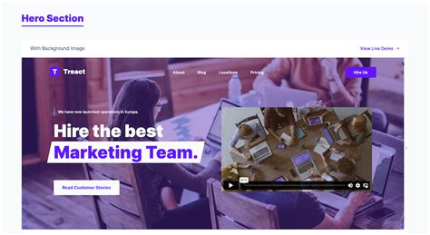 Treact React Components Tailkits