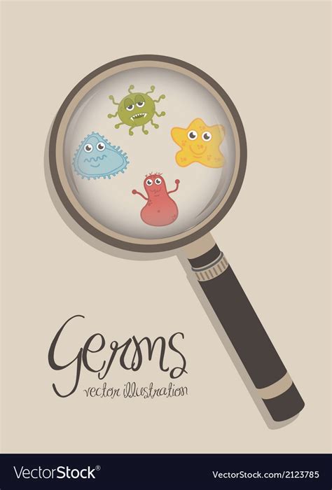 Cute Germs Over Beige Background Royalty Free Vector Image