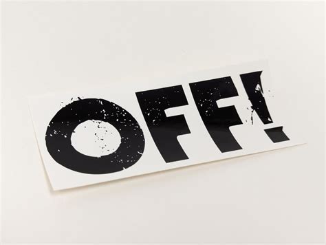 Off Logo Sticker White Ambient Inks